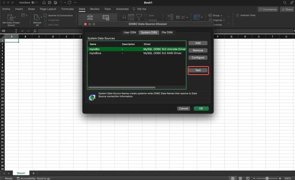 Using Excel as a Bi Tool for StarRocks on Mac